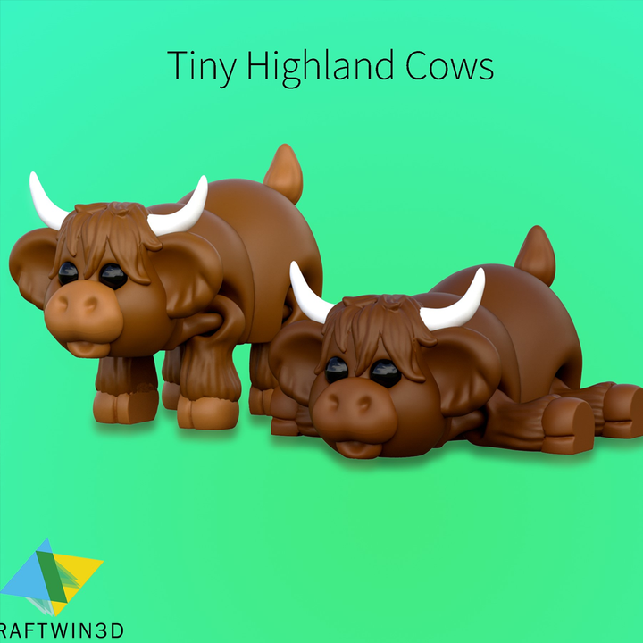 3D Printable Tiny highland cow tow by Craftwin
