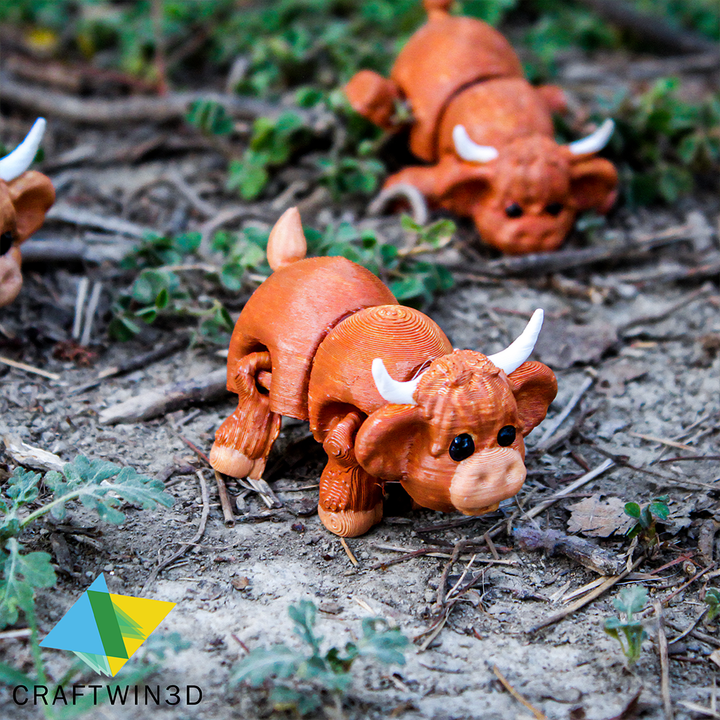3D Printable Tiny highland cow tow by Craftwin