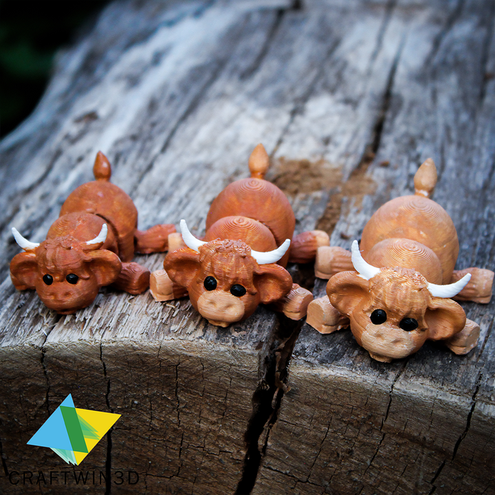3D Printable Tiny highland cow tow by Craftwin