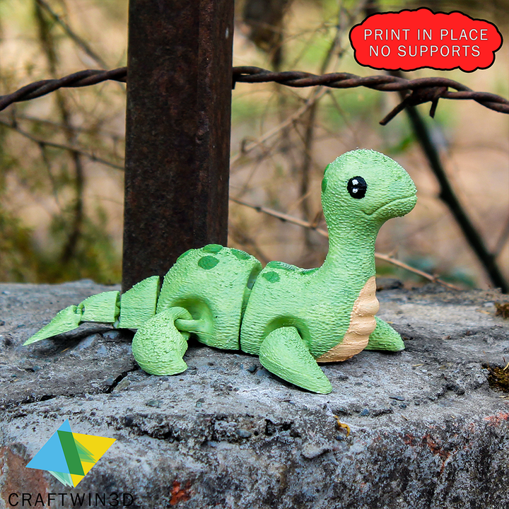 3D Printable 🌟 Adorable Nessie No Supports Required! 🌟 by Craftwin