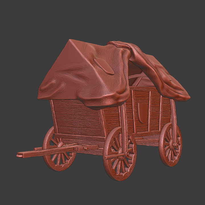 3D Printable Medieval transport wagon - wargaming props by Northern ...