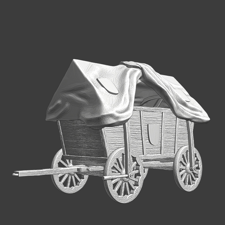 3D Printable Medieval transport wagon - wargaming props by Northern ...