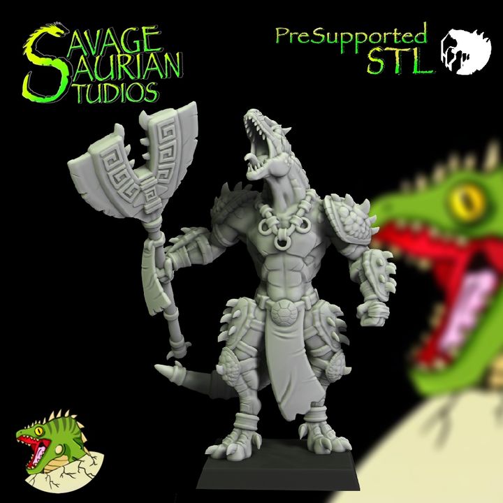 3D Printable Allosaurian Hero Slayer - Dinosaur Lizardmen by Savage ...