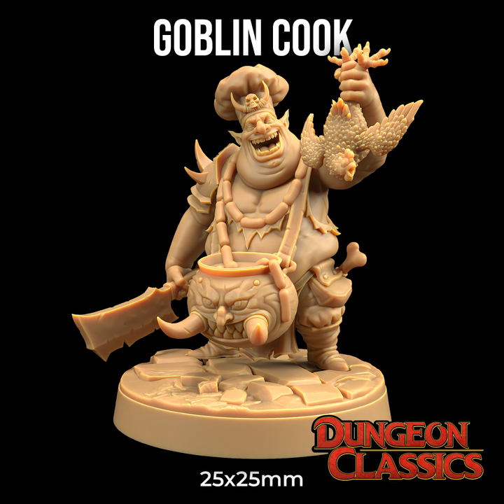 3D Printable Goblin Cook | PRESUPPORTED | Dungeon Classics by Dungeon ...