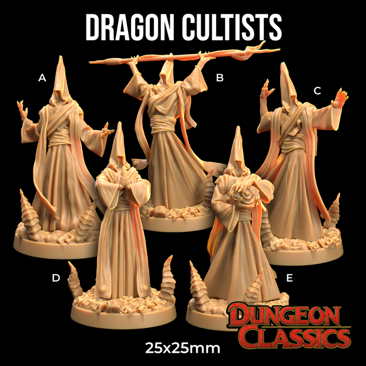 3D Printable Dragon Cultist | PRESUPPORTED | Dungeon Classics by ...
