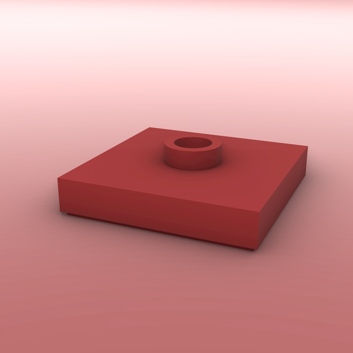 3D Printable LEGO Jumper Plate - 2X2 by VLAD-MARIUS