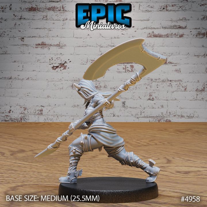 3D Printable Orc Tiefling Female Attack / Green Skin Lord / Goblin ...