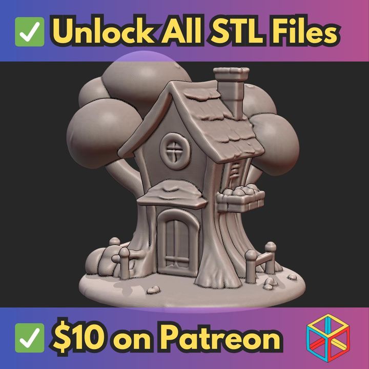 下载 Fairy Garden Treehouse with Cozy Windows and Chimney for Garden ...