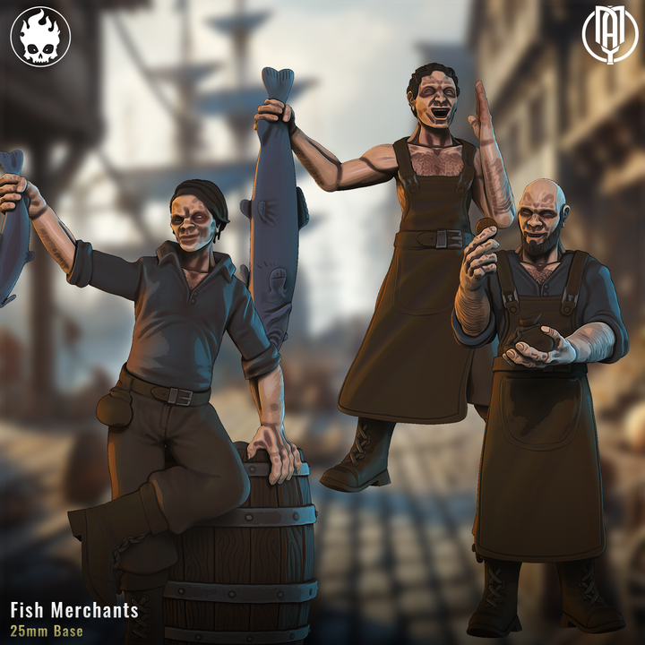 3D Printable Fish Merchants by NPC Forge