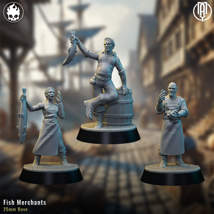 3D Printable Fish Merchants by NPC Forge