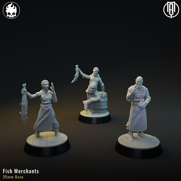 3D Printable Fish Merchants by NPC Forge