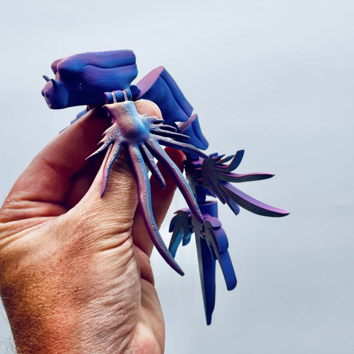 3D Printable Blue Dragon Sea Slug by ENIQUE3D