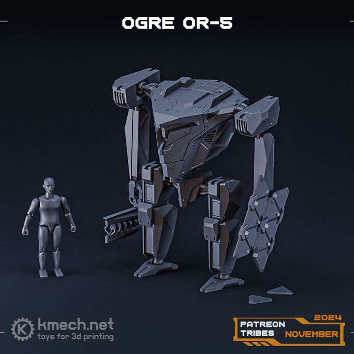 3D Printable OGRE mech by Kmech