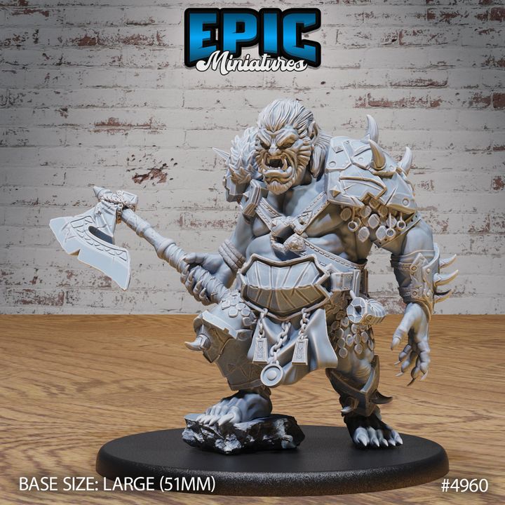 3D Printable Bugbear Raider / Giant Goblinoid Bandit Creature / Evil ...