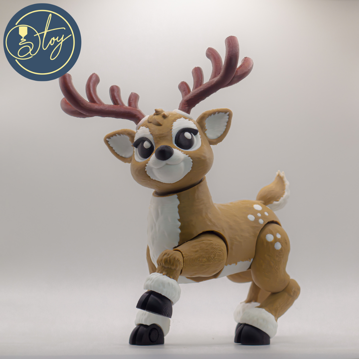 3D Printable Articulated Reindeer by Atoy