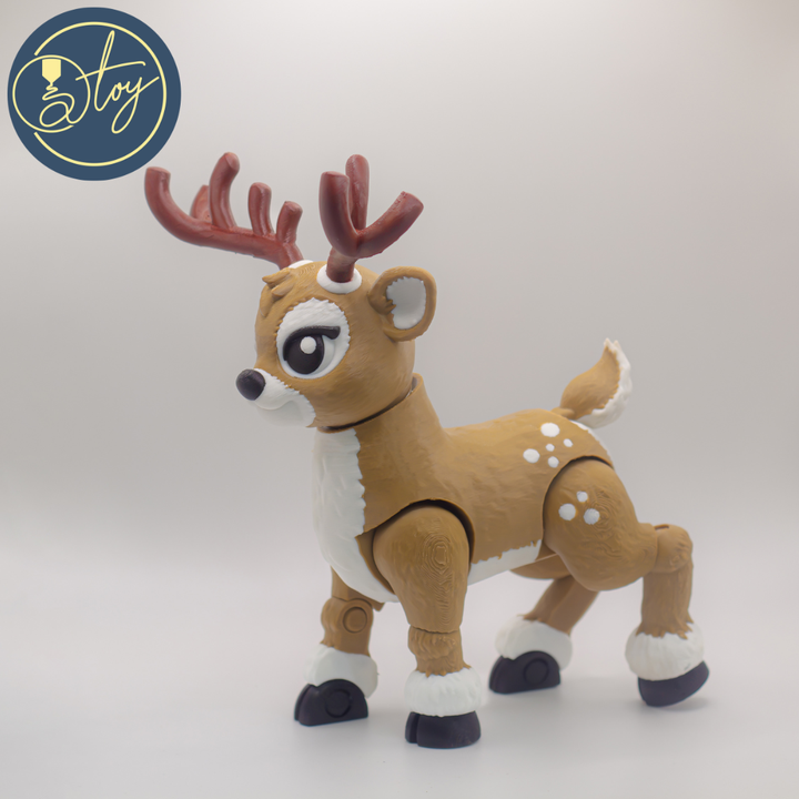 3D Printable Articulated Reindeer by Atoy