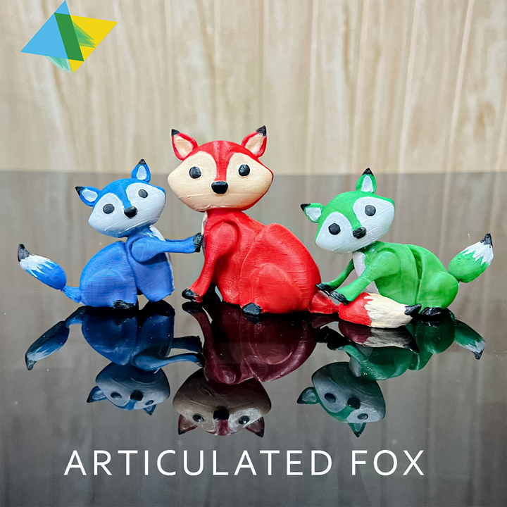 3D Printable 🦊Print in place Articulated Fox 🦊movable head hands tail ...