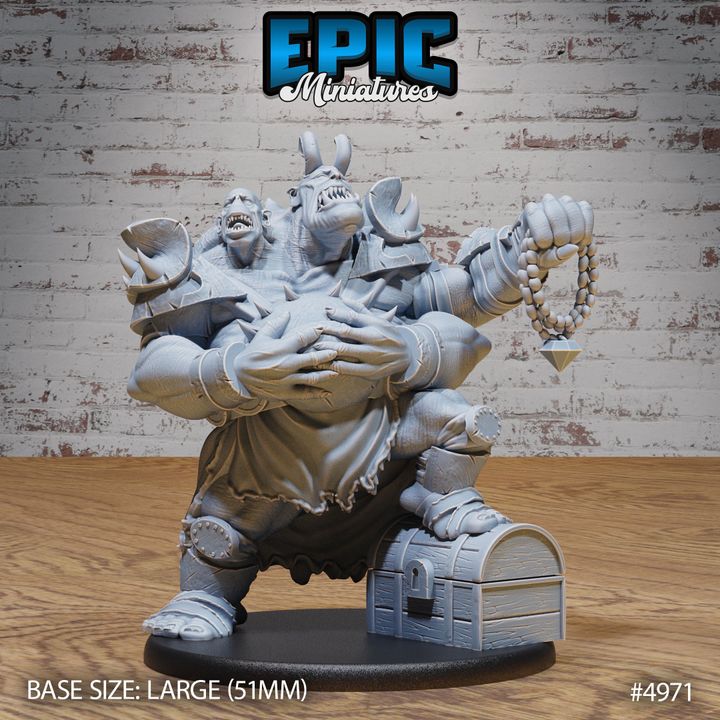 3D Printable Ettin Mutant General Treasure / Ancient Two Headed Ogre ...
