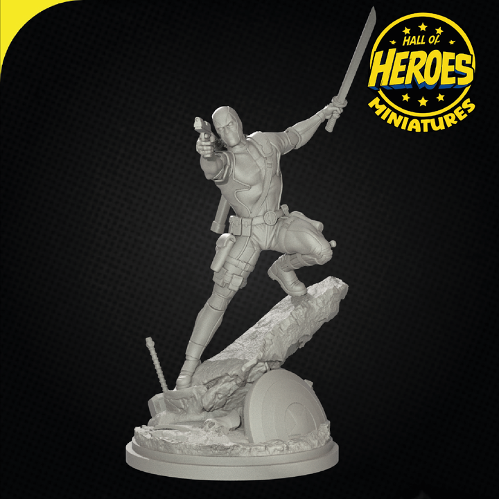 3D Print of The Mercenary (40mm Scale on 35mm Base) by wowtoken
