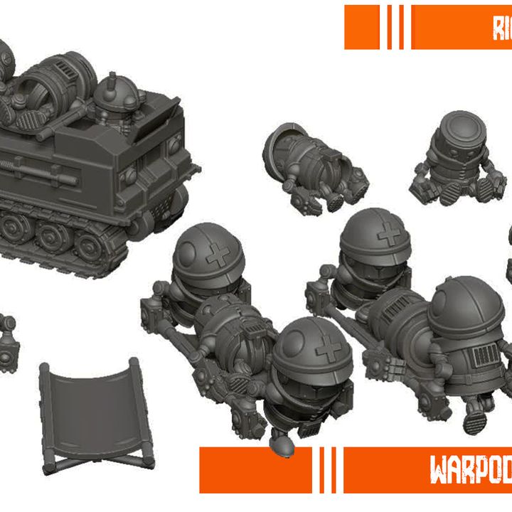 3D Printable WARPOD Rigger Medical Brick by Flytrap Digital