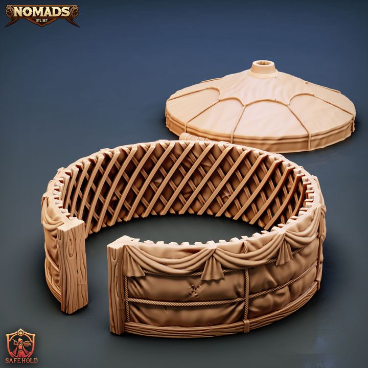 3D Printable Big Yurt - Nomads by Safehold