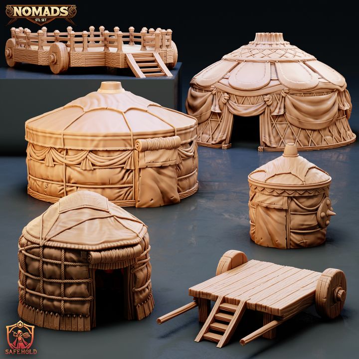 3D Printable Yurt Set - Nomads by Safehold