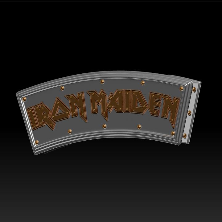 3D Printable Iron Maiden Badge by Lionel Rigollet