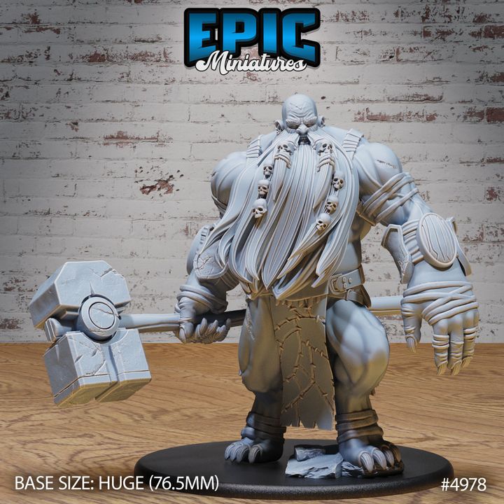 3D Printable Hill Giant Smasher / Bulky Warrior / Brave Rocky Mountain ...