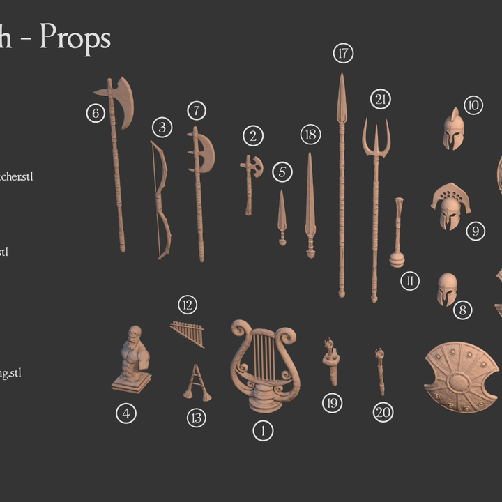 3D Printable Labyrinth Objects and Props, and Dead Heroes by Making Tlon