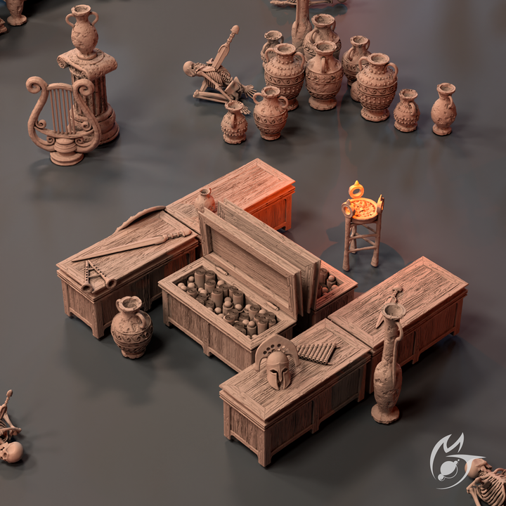 3D Printable Labyrinth Objects and Props, and Dead Heroes by Making Tlon