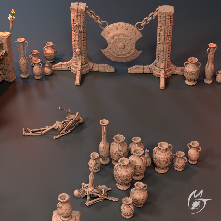 3D Printable Labyrinth Objects and Props, and Dead Heroes by Making Tlon