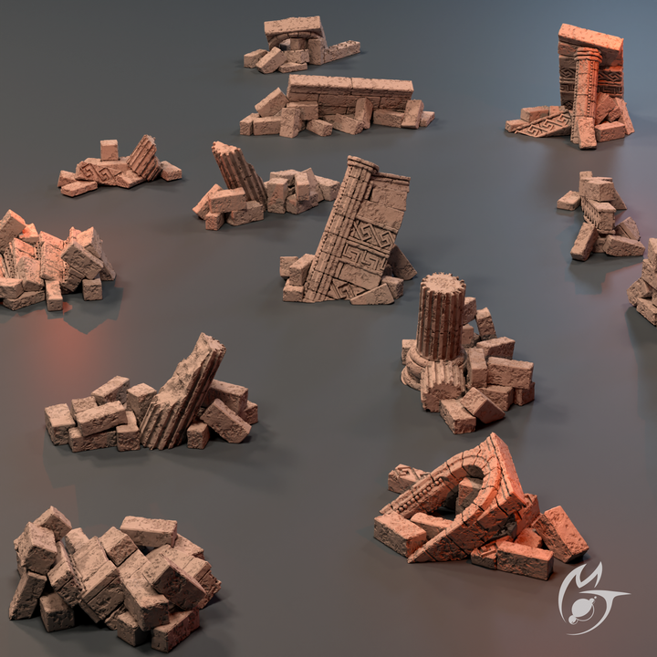 3D Printable Labyrinth Ruins Scatter Terrain by Making Tlon