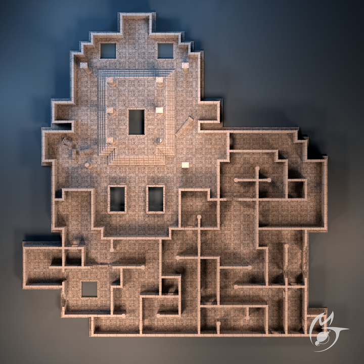 3D Printable The Labyrinth - modular OpenLOCK structure by Making Tlon