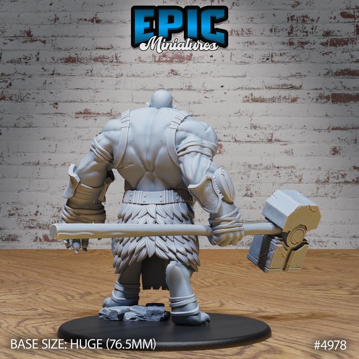 3D Printable Hill Giant Smasher Set / Bulky Warrior / Brave Rocky ...