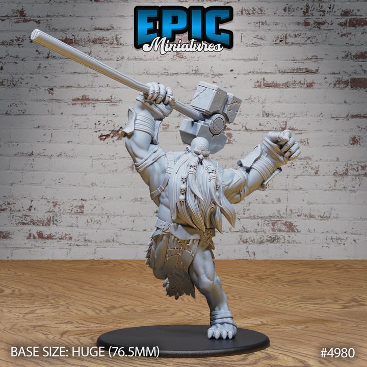 3D Printable Hill Giant Smasher Set / Bulky Warrior / Brave Rocky ...
