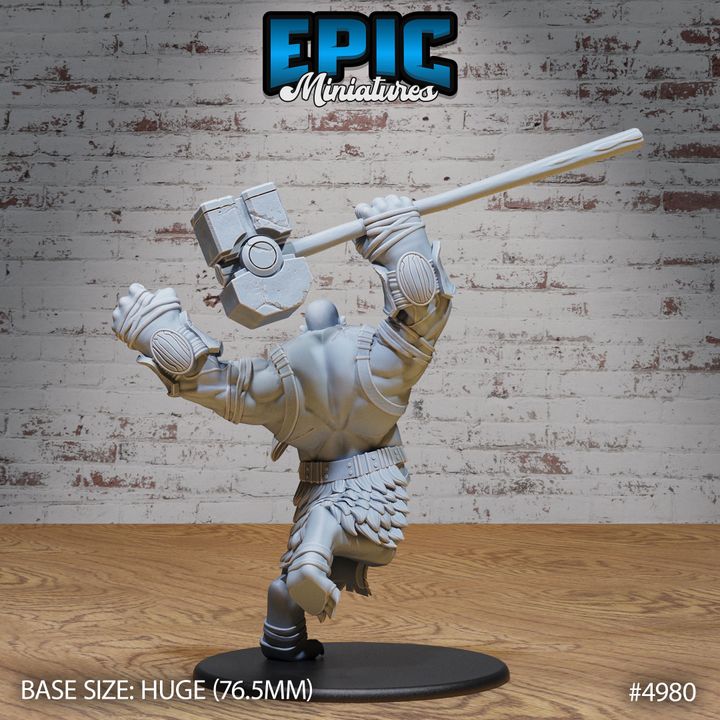 3D Printable Hill Giant Smasher Set / Bulky Warrior / Brave Rocky ...