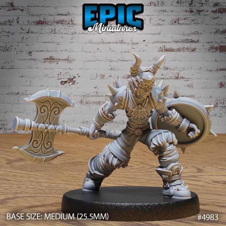 3D Printable Young Barbarian Set / Human Warrior / Male Villager ...