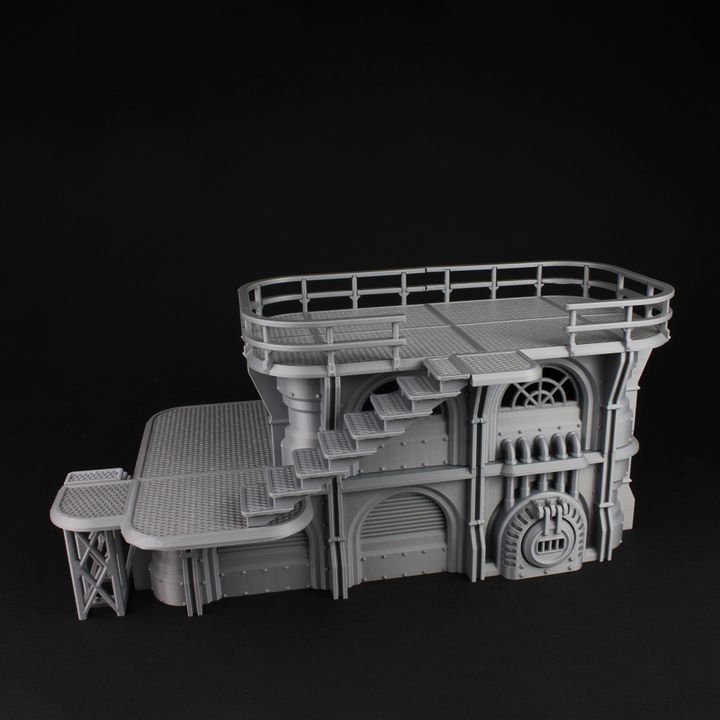 3D Printable Harbourmaster`s Office and Clock Tower by Tesseract Tomb