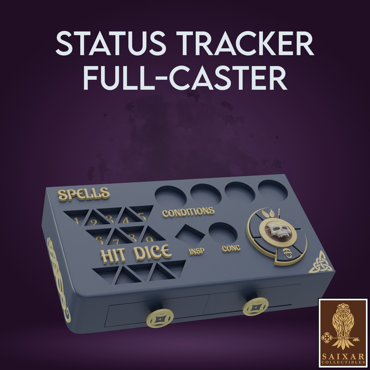 3D Printable Caster Status Tracker - D&D by Saixar Collectibles