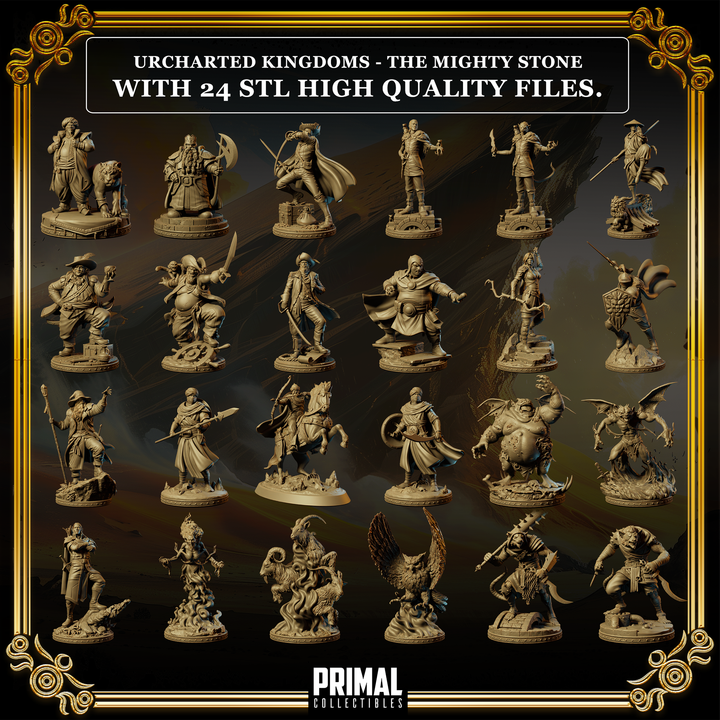 3D Printable 24 miniatures - Complete RPG game - THE MIGHTY STONE ...