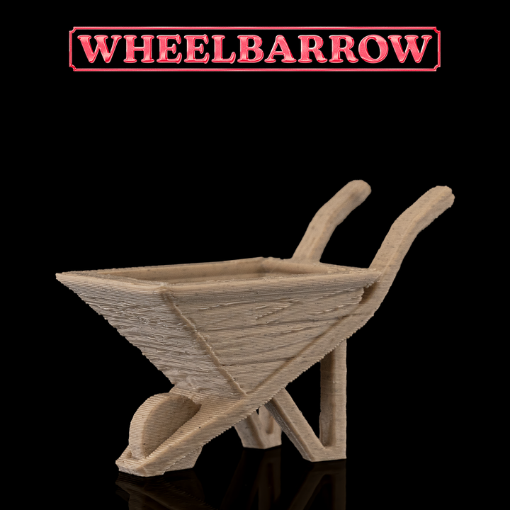 3D Printable Wheelbarrow by Stlflix