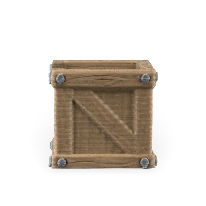 3D Printable Wooden Crate by Stlflix