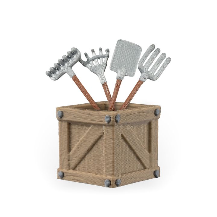 3D Printable Wooden Crate by Stlflix