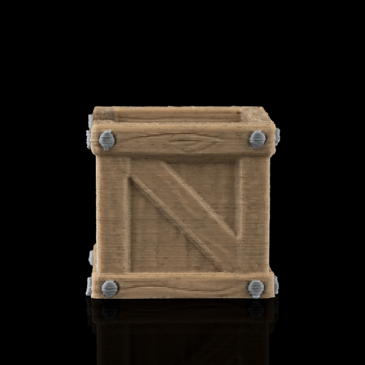 3D Printable Wooden Crate by Stlflix