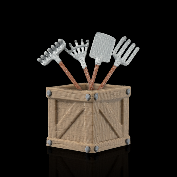 3D Printable Wooden Crate by Stlflix
