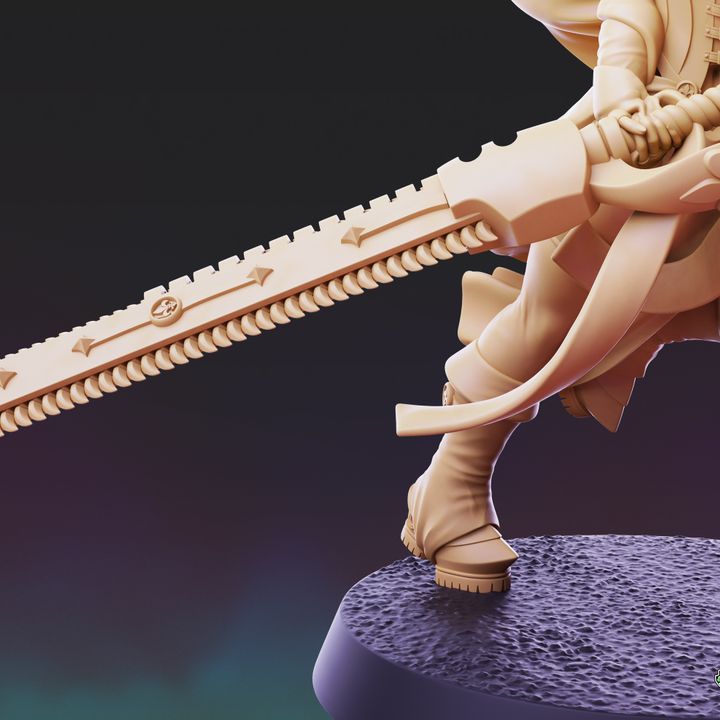 3D Printable Divine Order Deathmaiden - Pose 2 + Pinups by PSMiniatures