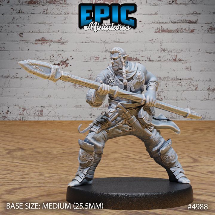 3D Printable Half Orc Adventurer Set / Green Skin Lord / Male Humanoid ...
