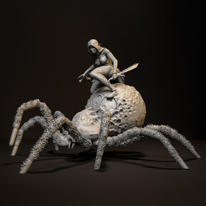 3D Printable The Drow - Caelthan Dyrr and Phase Spider - Lek'sar by AVD ...