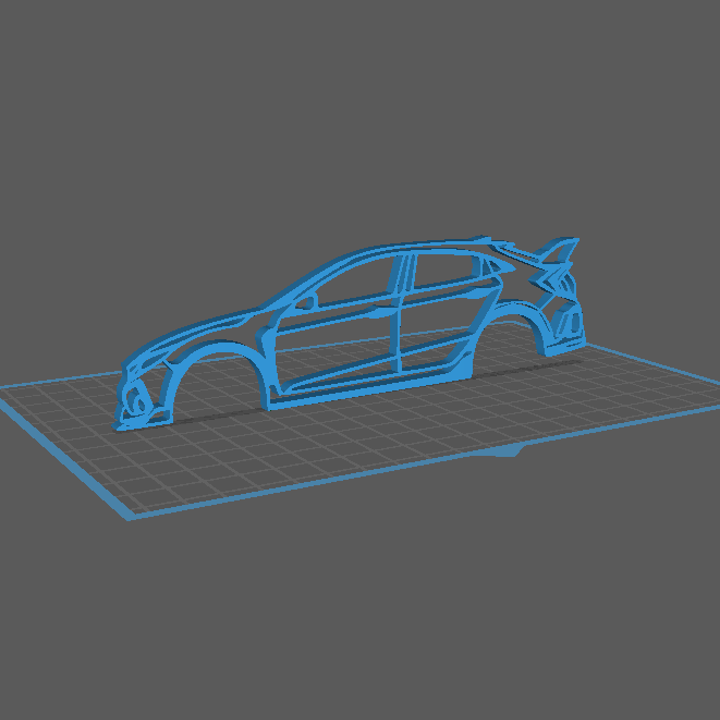 3D Printable Honda - Civic Type R by Paul Wust