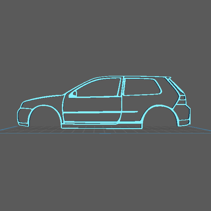 3D Printable Volkswagen - Golf 4 by Paul Wust